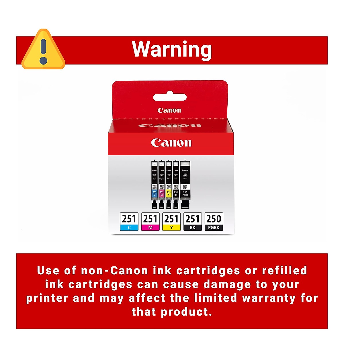 Canon PGI-250/ CLI-251 5 Color Amazon Pack