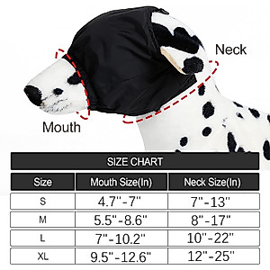 Dog Eye Mask - Dog Calming Cap Doggy Blindfold Shading Dog Eye Cover, Prevent Barking & Hair Free Pet Head Wrap for Small Medium Dogs (S)