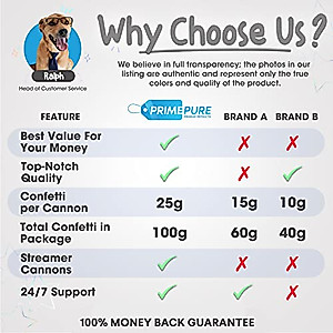 Confetti Cannon - 4 Pack Holographic Silver Party Poppers Confetti Shooters | 1x Streamer Poppers and 3x Star Confetti Poppers Bulk | Confetti Bomb Party Poppers for Celebrations | Confetti Gun for Birthday, Graduation, New Years Eve, Wedding, Photo Shoot