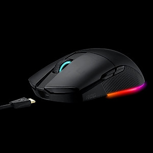 ASUS ROG PUGIO II Mouse Gaming RGB Ottico Wireless, Bluetooth, USB, ambidestro, 16.000 DPI, 7 pulsanti programmabili, pulsanti laterali configurabili, illuminazione Aura Sync