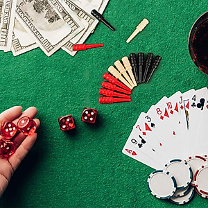 48 Pieces Wooden Cribbage Pegs Wood Cribbage Board Pegs Fit 1/ 8 Holes with Storage Pouch for Cribbage Traditional Board Game, 3 Colors