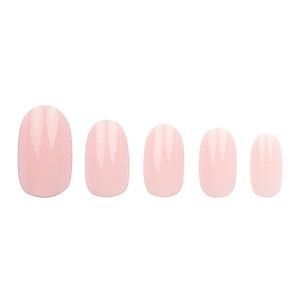 Invogue Coloured Oval Nails - Baby Pink (24 Pieces)