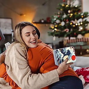 ETLKJVBL Metal Tin Box Sturdy Metal Storage Box with Lid, Large Container Holder for TCG Cards,Car Keys,Cookies,Tin Containers for Gift,5.0x3.7x1.6 Inch,Exquisite Pattern Design(Waves Sun)