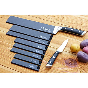 Noble Home & Chef 8-Piece Universal Knife Guards are Felt Lined, More Durable, Non-BPA, Gentle on Blades, and Long-Lasting Knives Covers Are Non-Toxic and Abrasion Resistant! (Knives Not Included)