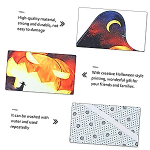 Homoyoyo 1 Set Toilet Seat Three Piece Set Toilet Cover Pad Pumpkin Shower Cushion Bathroom Mat Dropshipping Shower Curtain Polyester Bathroom Mat Kit Pumpkin Bathroom Mat