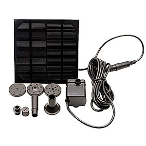 XXXDXDP Solar Panel Powered Water Fountain Pool Pond Garden Water Sprinkler Sprayer With Water Pump & 3 Spray Heads
