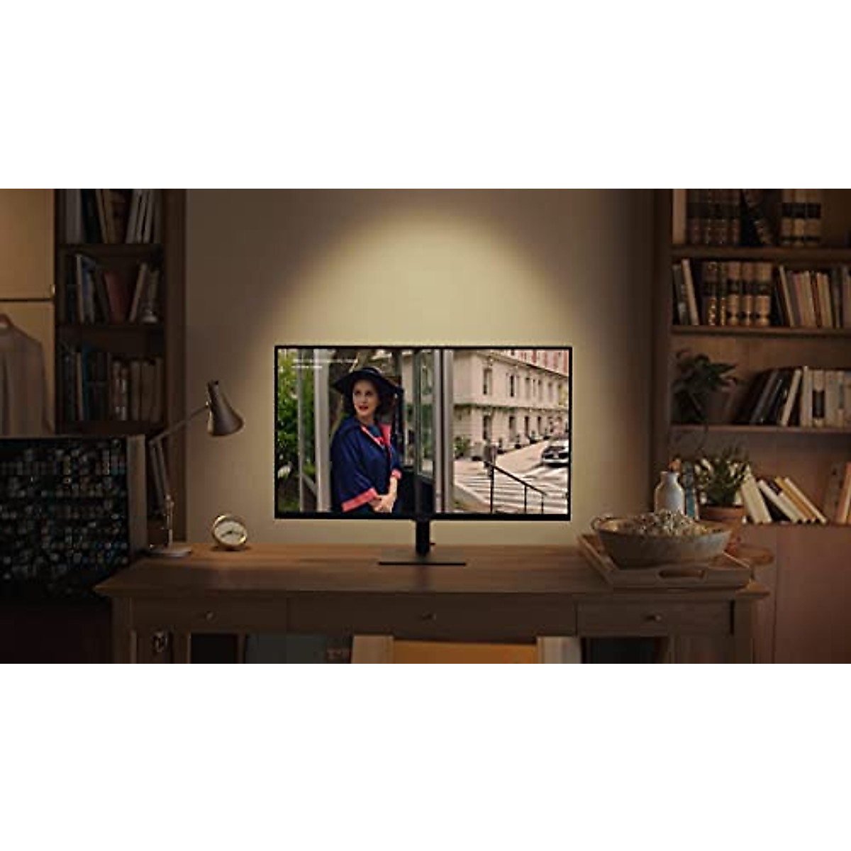 SAMSUNG 32-inch M7 Smart Monitor with Mobile Connectivity, 4K UHD, Remote Access, Office 365 (LS32AM702UNXZA) (Renewed), Black