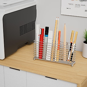 iPEGTOP Utensil Drying Rack Basket Holder for Kitchen Counter, Hanging Standing Cutlery Silverware Flatware Organizer with Hooks for Spatula Spoon, Rustproof 304 Stainless Steel