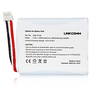 LINKCOMM 300-10186 Battery Replacement for ADT Command Smart Security Panel, 3.6V/4.2V 8000mAh Lithium ion Battery Pack