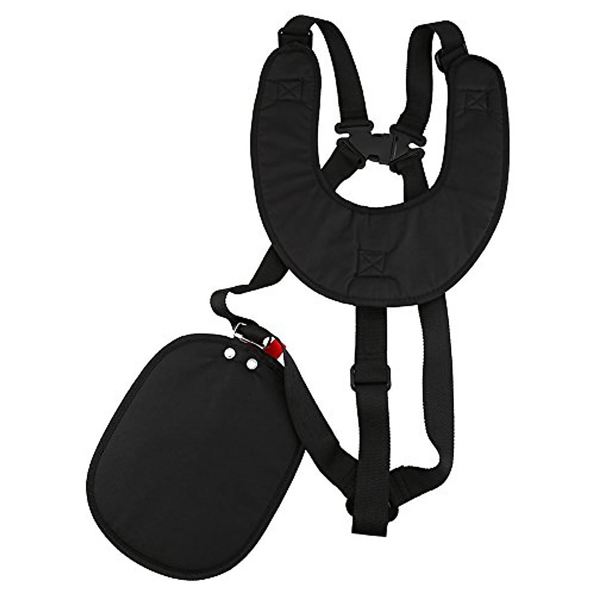 Yosoo Adjustable Lawn Mower Double Shoulder Strap Professional Mower Nylon Belt for Brush Cutter Garden Lawn Black