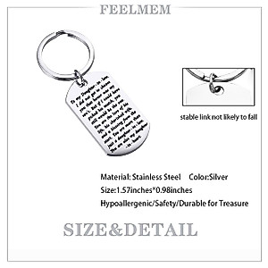 FEELMEM To My Daughter-In-law Keychain I Did Not Get To Choose You That Honor Was My Son's Wedding Jewelry Daughter in Law Gift(silver)