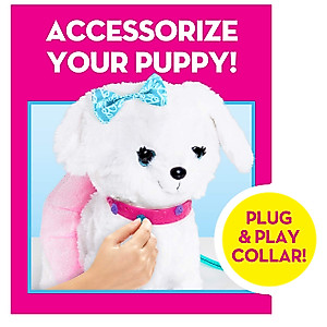 Barbie Walk & Wag Puppy Interactive Feature Plush, Walks, Barks, and Wags Tail Like a Real Dog, Kids Toys for Ages 3 Up by Just Play