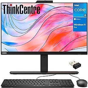 Lenovo ThinkCentre M90a 2023 Business All-in-One Desktop, 23.8" FHD IPS Anti-Glare, Intel Core i5-10400, 32GB RAM, 2TB SSD, 1080P Webcam, Windows 11 Pro, Bundle with Mini Wireless USB WiFi Adapter