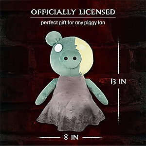 PIGGY ZomPiggy Plush Stuffed Animal Toy with Light Up Eye and Sounds, 13"