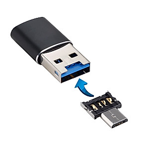 Cablecc USB 3.0 to Micro SD SDXC TF Card Reader with Micro USB 5pin OTG Adapter for Tablet/Cell Phone…