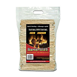 Pine Mountain, Fatwood StarterStikk, Natural Firestarting Sticks for Campfire, Fireplace, Wood Stove, Fire Pit, Indoor & Outdoor Use, 10 Pound