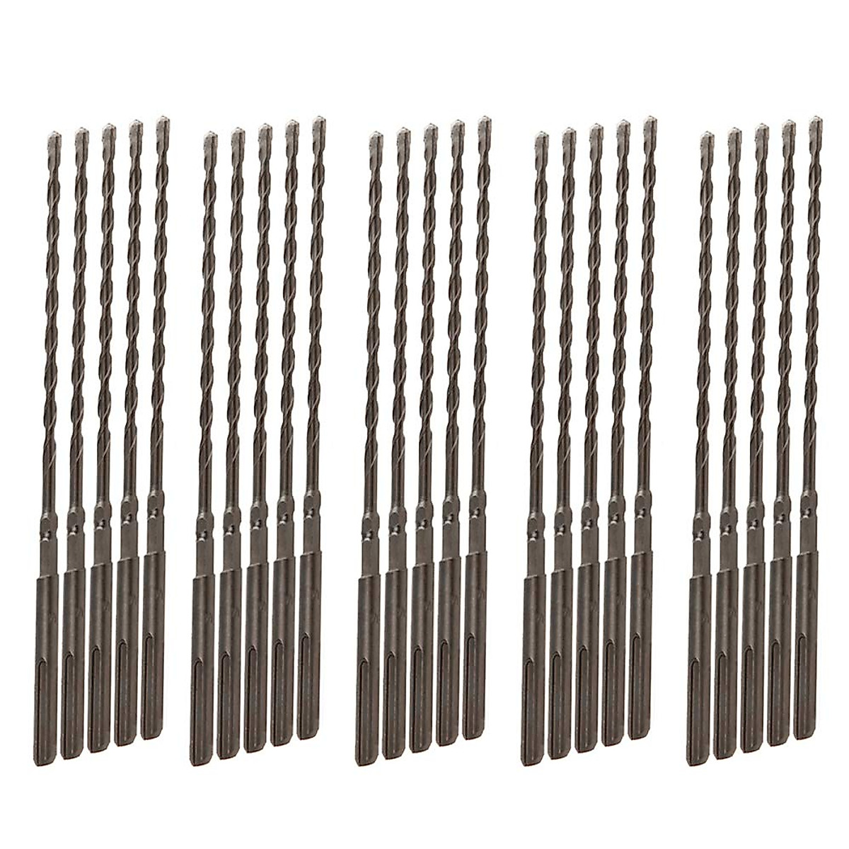 25PC, 5/32" x 7", SDS Plus Hex Rotary Hammer Drill Bits