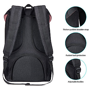 Travel Laptop Backpack, Outdoor Rucksack, School backpack Fits 15.6(Linen Black)