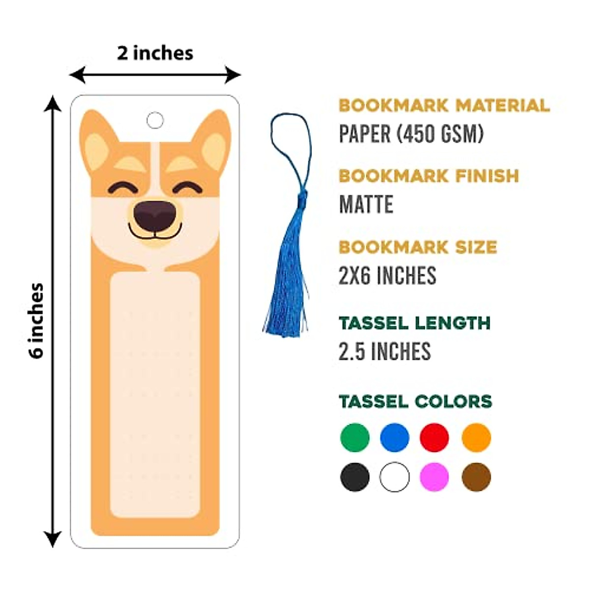 100 PCS Bookmarks for Kids, Animal Bookmarks for Kids, DIY Bookmarks for Kids, Bookmarks for Kids Bulk, Book Marks for Kid, Cute Bookmarks, Bulk Bookmarks with Tassel, 450 GSM Paper Bookmarks