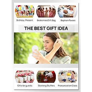 Getinbulk Compact Mirror Bulk, Set of 12 Double-Sided 1X/3X Magnifying PU Leather Round (Black, 2.7inch Diameter)