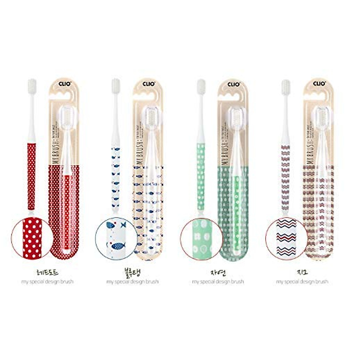 LENITH [Pack of 10] NEW CLIO Designer Toothbrush My Brush Set