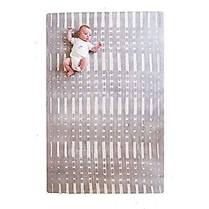 Tribe West Large, Stylish Playmat | Microfiber Suede and Durable, Eco-TPE (Mali Grey)