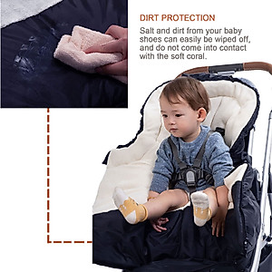 KZ Dotnz Weatherproof Oudtoor Toddler Bunting Bag Adaptable for Most Strollers, Warm Soft Stroller Footmuff, Waterproof Universal Baby Stroller Bunting Blanket