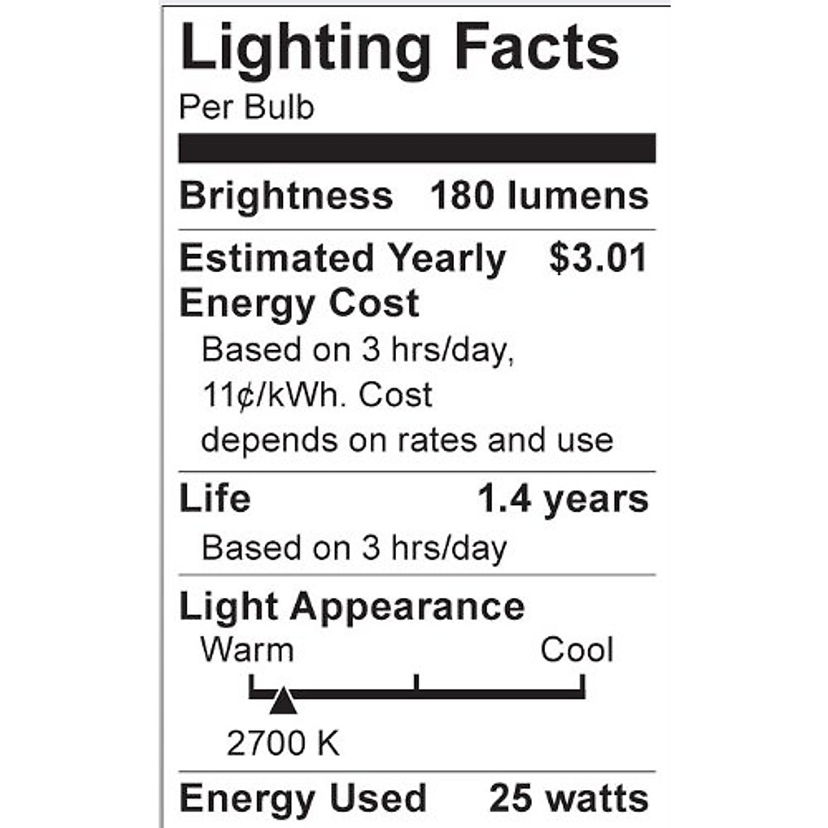 Satco S3841 120V Medium Base 25-Watt G16.5 Light Bulb, Gloss White