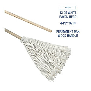 Boardwalk BWK1148 48 in. x 5 in. Cotton/Synthetic Blend Dust Mop Head - Blue