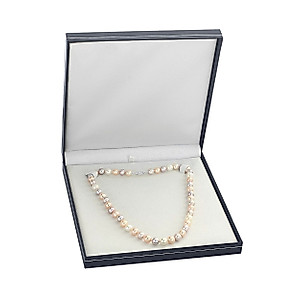 The Pearl Source 14K Gold 7-8mm AAAA Quality Multicolor Freshwater Cultured Pearl Necklace for Women in 18" Princess Length