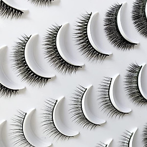 DAODER Lashes Short Eyelashes Natural Look Faux Mink Lashes Wispy Medium Length False Eyelashes 9~11mm Reusable Eye Lashes Pack Variety Styles 20Pairs Black