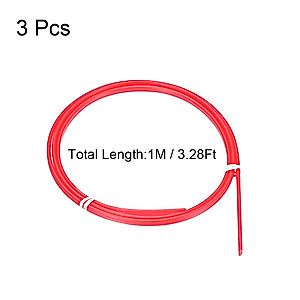 uxcell 3pcs 3/16-inch Plastic Welding Rods PP Welder Rods for Hot Air Gun 3.3ft Red