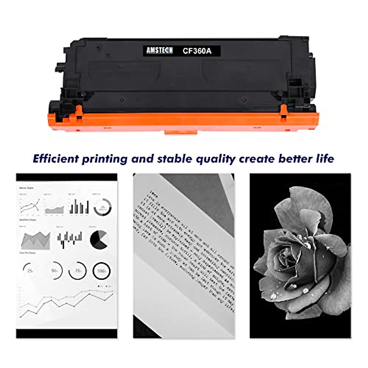 508A CF360A Toner Cartridge Black 2 Pack Replacement for HP 508A 508 CF360A Toner Cartridge for HP Color Enterprise M553 M553n M553dn M553x 553 MFP M577 Printer