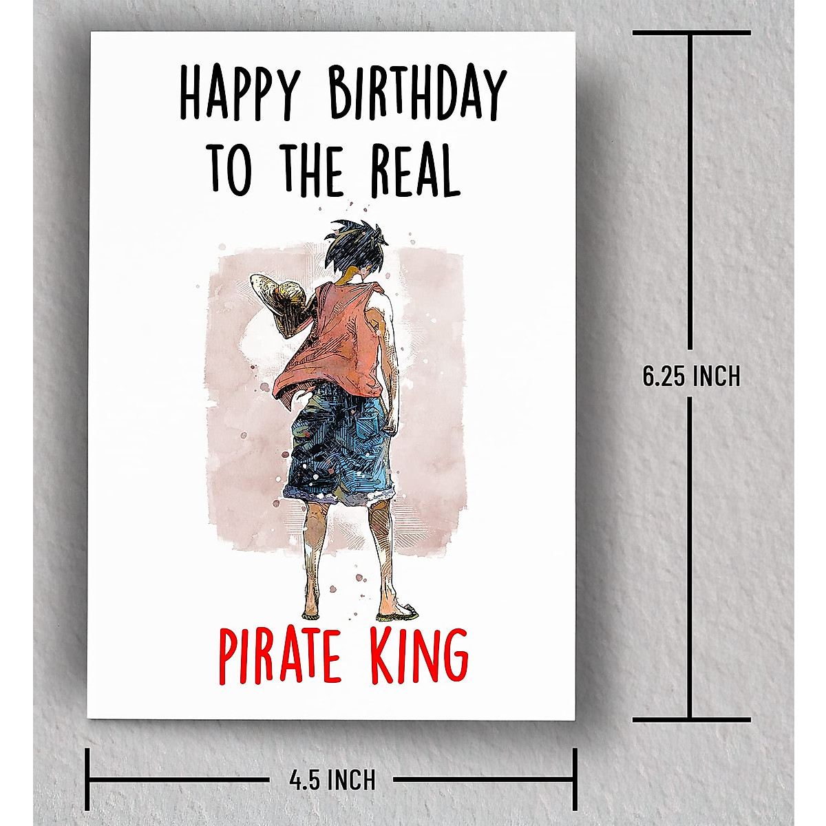 The Real Pirate King Birthday Card | Anime Greeting Card | Anime Gifts | Birthday Gift for Anime Fan | Blank Card