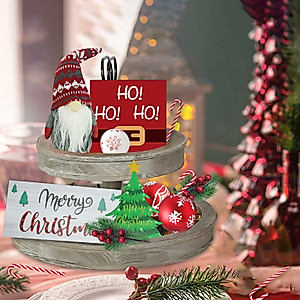 Fall Decor Fall Decorations for Tiered Tray 41 PCS Fall Decor Artificial Pumpkins Fall Gnomes Plush Maple Leaves Wooden Thanksgiving Sign Farmhouse Table Decor for Home(Tiered Tray NOT Included)