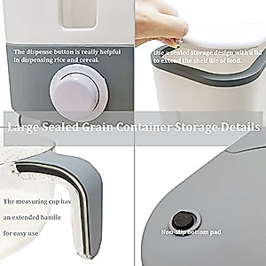 CREAMOON 23Lbs Rice Dispenser Cereal Dispenser Countertop Large Sealed Grain Container Dry Food Dispenser Rice Bucket Rice Storage Box Grain Storage--A Neat Way to Store Rice