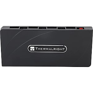 Thermalright ARGB Fan HUB Controller Support 8 Groups of Fans, 8-Port 4 Pin PC Fan Controller, 5V-3Pin ARGB Fan Hub, Strong Paste+Magnetic Suction (12V 4-pin RGB is not Supported)