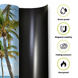 Dishwasher Magnet Cover Grand Bahama Island Beach Palms Magnetic Refrigerator Stickers Decorative Appliance Cover Fridge Panels Metal Door Garage 23"Wx26"H