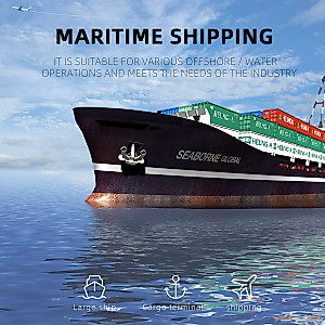 Handheld Two-Way VHF Marine Radio IP68 Waterproof LED Screen International Marine Channels 136-174 MHz 8000 mAh Battery KSUN P85