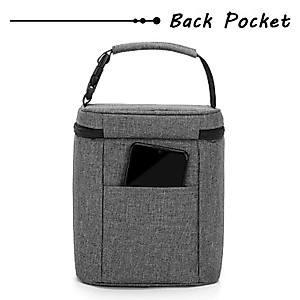 CURMIO Baby Bottles Cooler Bag with Ice Pack for 4 Bottles, up to 9 oz/270ml, Insulated Breastmilk Cooler and Ice Pack for Daycare Travel Nursing Mom, Grey