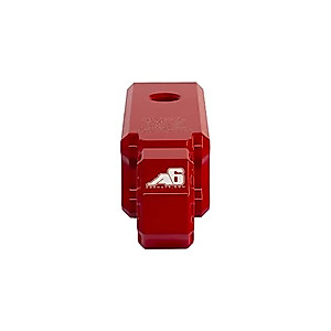 AGENCY 6 Recovery Shackle Block Assembly 2 INCH Double Hole Powder Coat RED - Hitch Receiver Block - Proudly Made in The USA with US Certified Materials - Includes Hitch pin and D-Ring