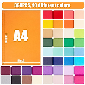 TOXOY Tissue Paper for Gift Bags, 360 Sheets Gift Wrapping Paper Craft Tissue Paper Bulk 40 Colors 11.5x8 Inch for Christmas New Year Holiday Birthday Gift Wrapping DIY Crafts Project