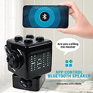 Meryi Kids Robot Toys, Smart Programmable Robot, Voice Control Rechargeable Robots, Dancing, Singing and Interactive Robot with Coding Apps for Kid 3-8 Year Birthday Gift Present, Black