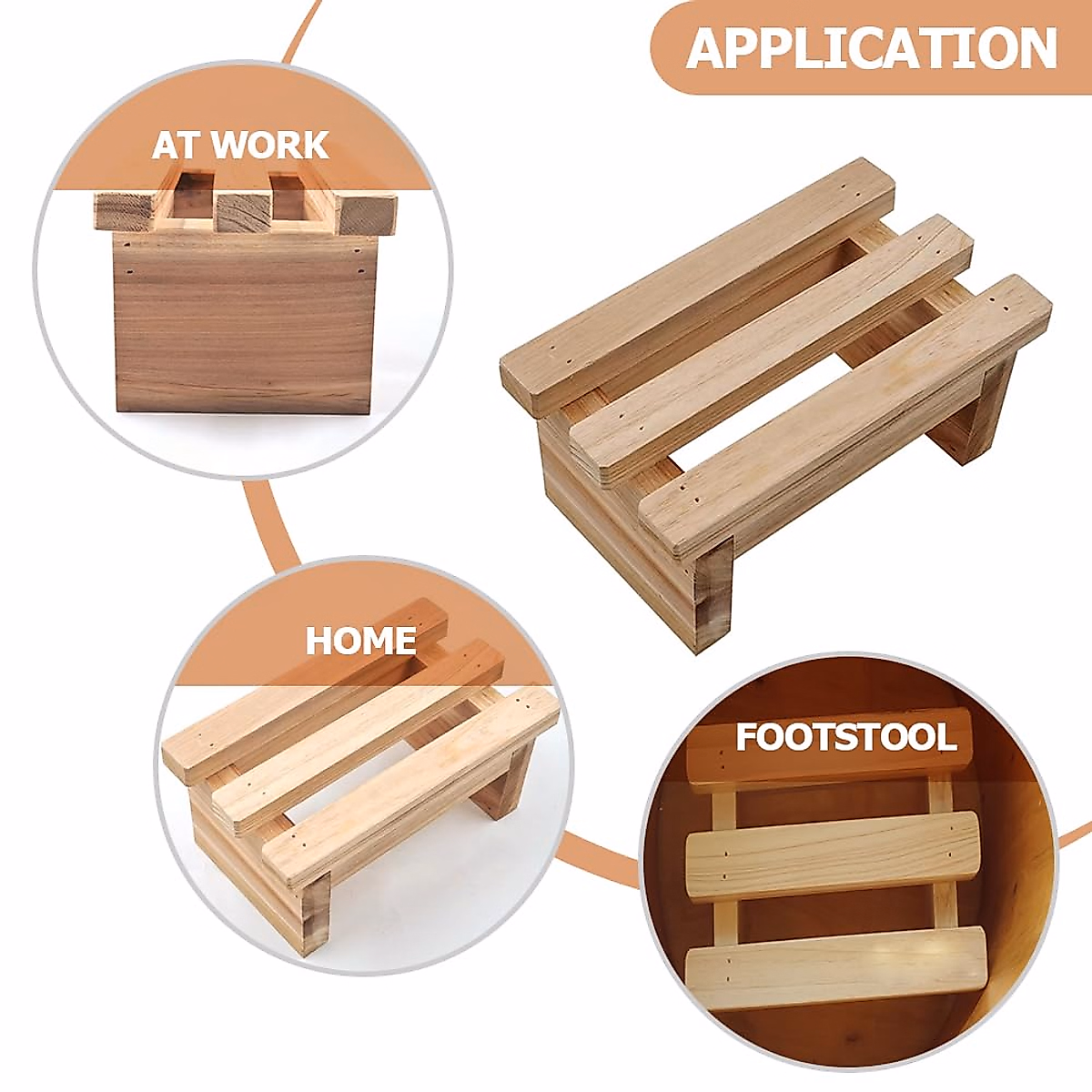 Cabilock Wooden Low Stool Succulent Planter Stand Wood Plant Stool Planter Display Stands Flower Pot Rack Wooden Flower Stand Kids Step Stool Footstool Fishing Stool Child Potted Plant