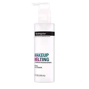 Neutrogena Makeup Melting Refreshing Jelly Cleanser, 7% Emollient-Vitamin Complex, Gentle Face & Eye Makeup Remover to Melt Stubborn Makeup, Cleanse & Condition Skin, Oil-Free, 6.3 fl. oz