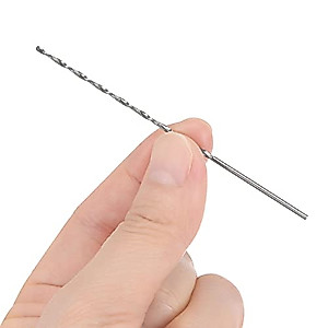 uxcell 10 Pcs 1.4mm Mini Micro Twist Drill Bits, High-Speed Steel Straight Shank Extra Long Drill Bit 70mm for Aluminum Alloy