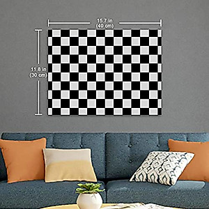 MAPOLO Classic Black White Checker Board Poster Decorative Painting Canvas Art Poster Wall Art Picture Print Modern Gallery Family Bedroom Home Decor Posters