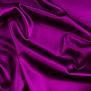 Stretch Charmeuse Satin Magenta, Fabric by the Yard