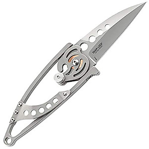 CRKT Snap Lock Folding Pocket Knife: Gentleman Everyday Carry, Satin Blade, Innovative Snap Lock Mechanism Skeletonized Handle, Quick Release Lanyard 5102N