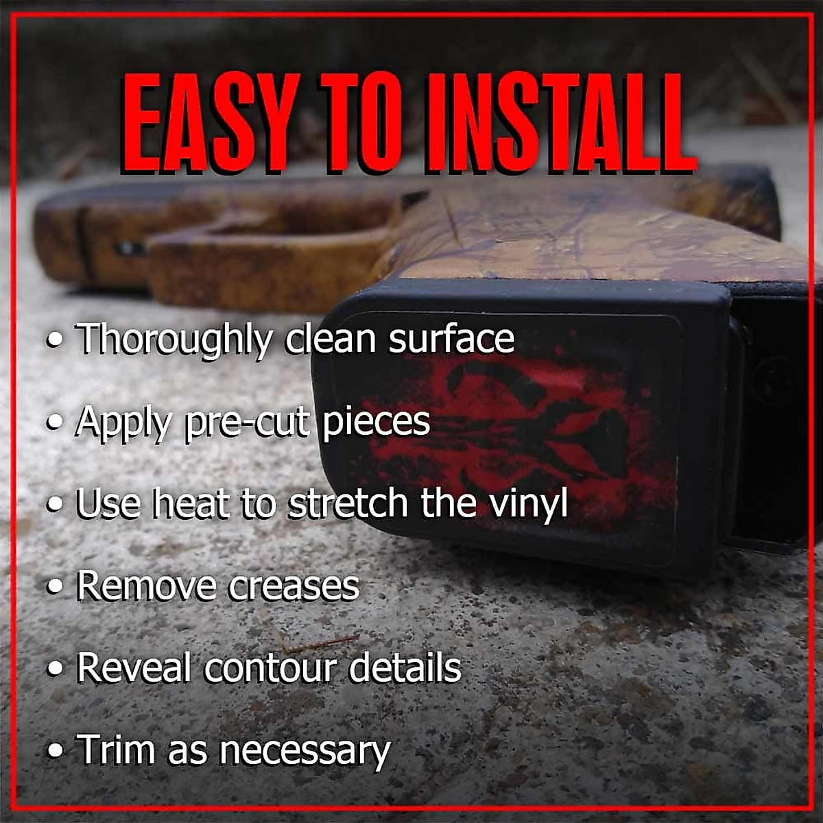 GunSkins Pistol Mag Skins - 6 Pack - Compatible with Airsoft AEG BB Gun - Vinyl Decals - Easy to Install - 100% Waterproof - Made in USA - GS America